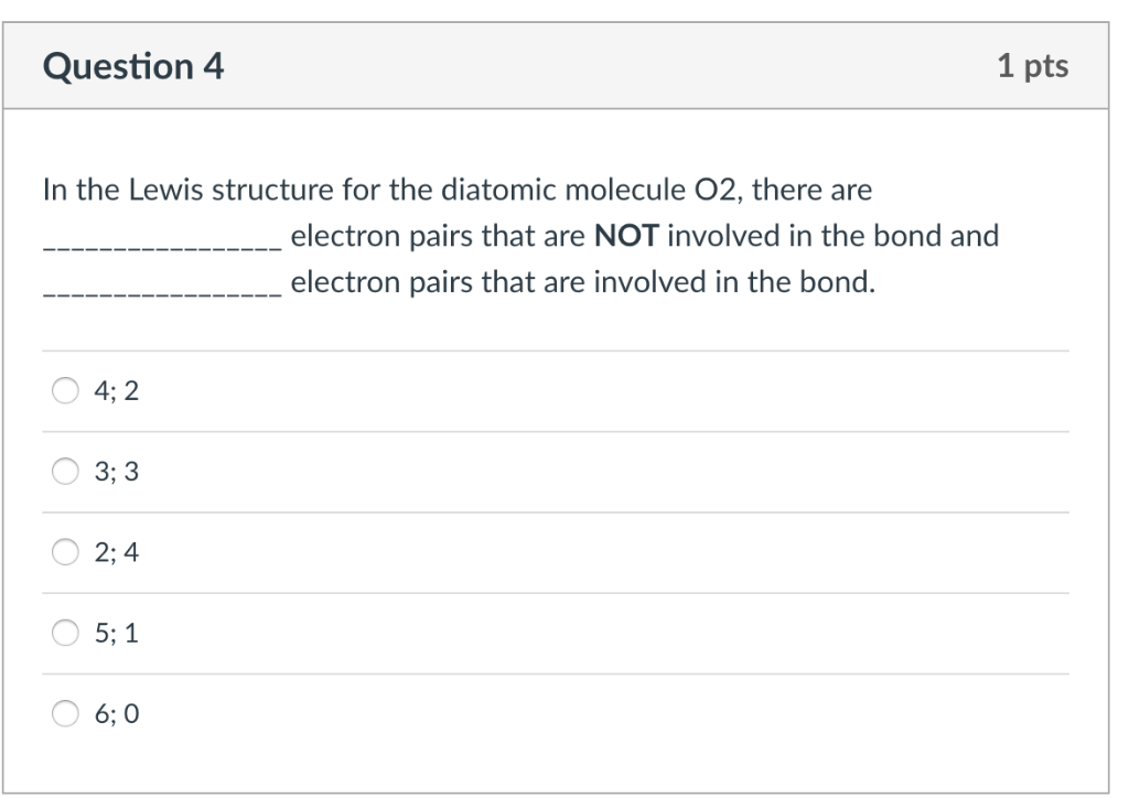 Solved In the Lewis structure for the diatomic molecule O2, | Chegg.com