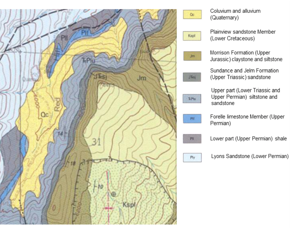 Solved What is the oldest geologic unit present on the map? | Chegg.com