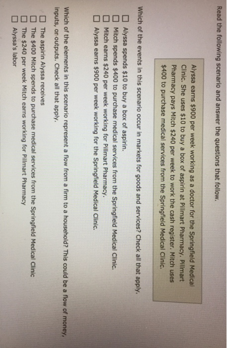 Solved Read the following scenario and answer the questions | Chegg.com