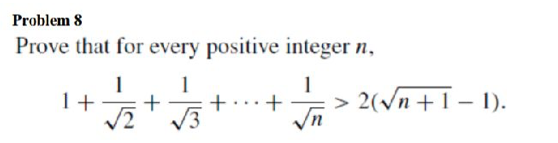 Solved Problem 8 Prove that for every positive integer n, Vn | Chegg.com