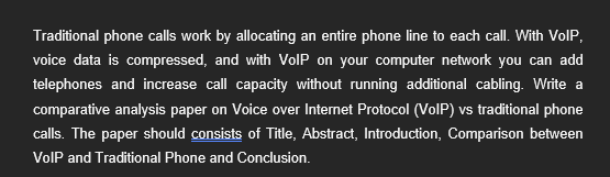 Solved Traditional phone calls work by allocating an entire | Chegg.com