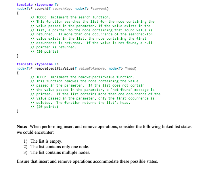 Solved Objectives Understanding and implementing a singly | Chegg.com