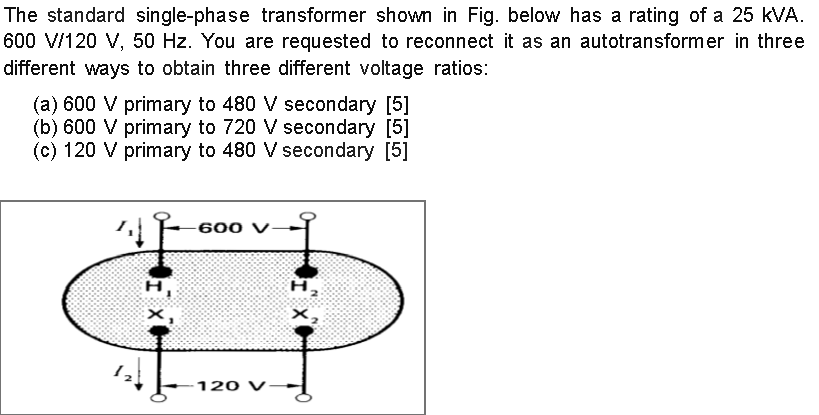 Solved The standard single-phase transformer shown in Fig. | Chegg.com