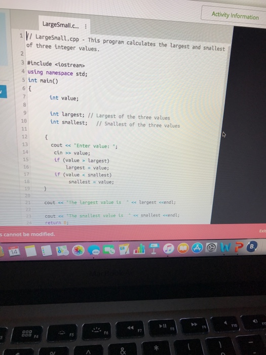 Solved Activity Information LargeSmall.c." 1V/ | Chegg.com