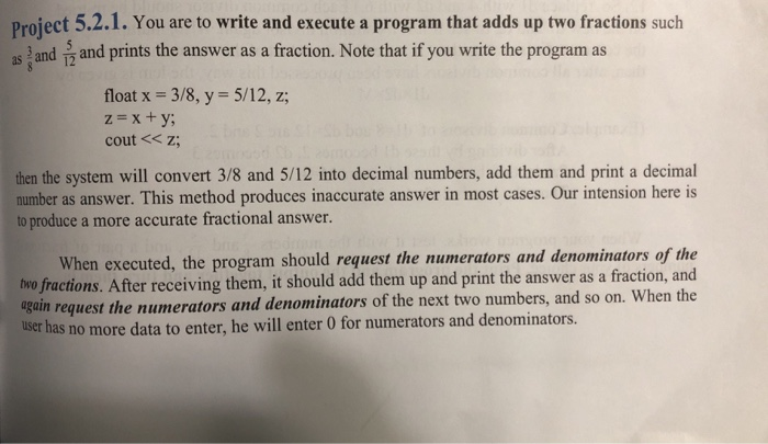 Solved Project 5.2.1. You are to write and execute a program | Chegg.com