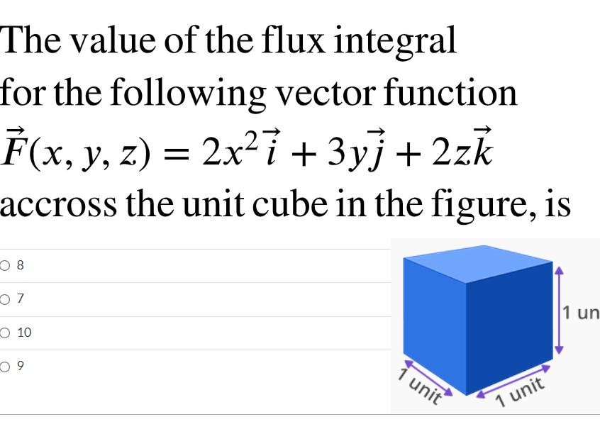 Solved The value of the flux integral for the following | Chegg.com