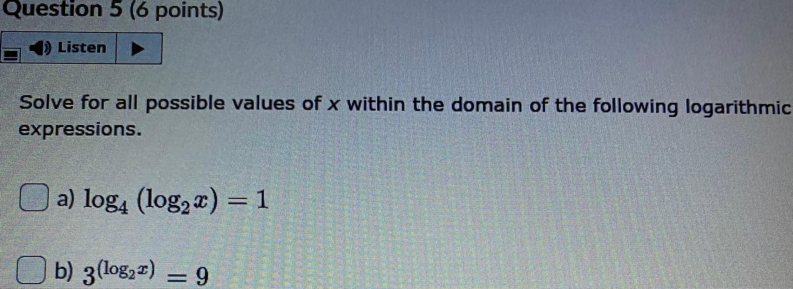 Solved Solve for all possible values of x within the domain | Chegg.com