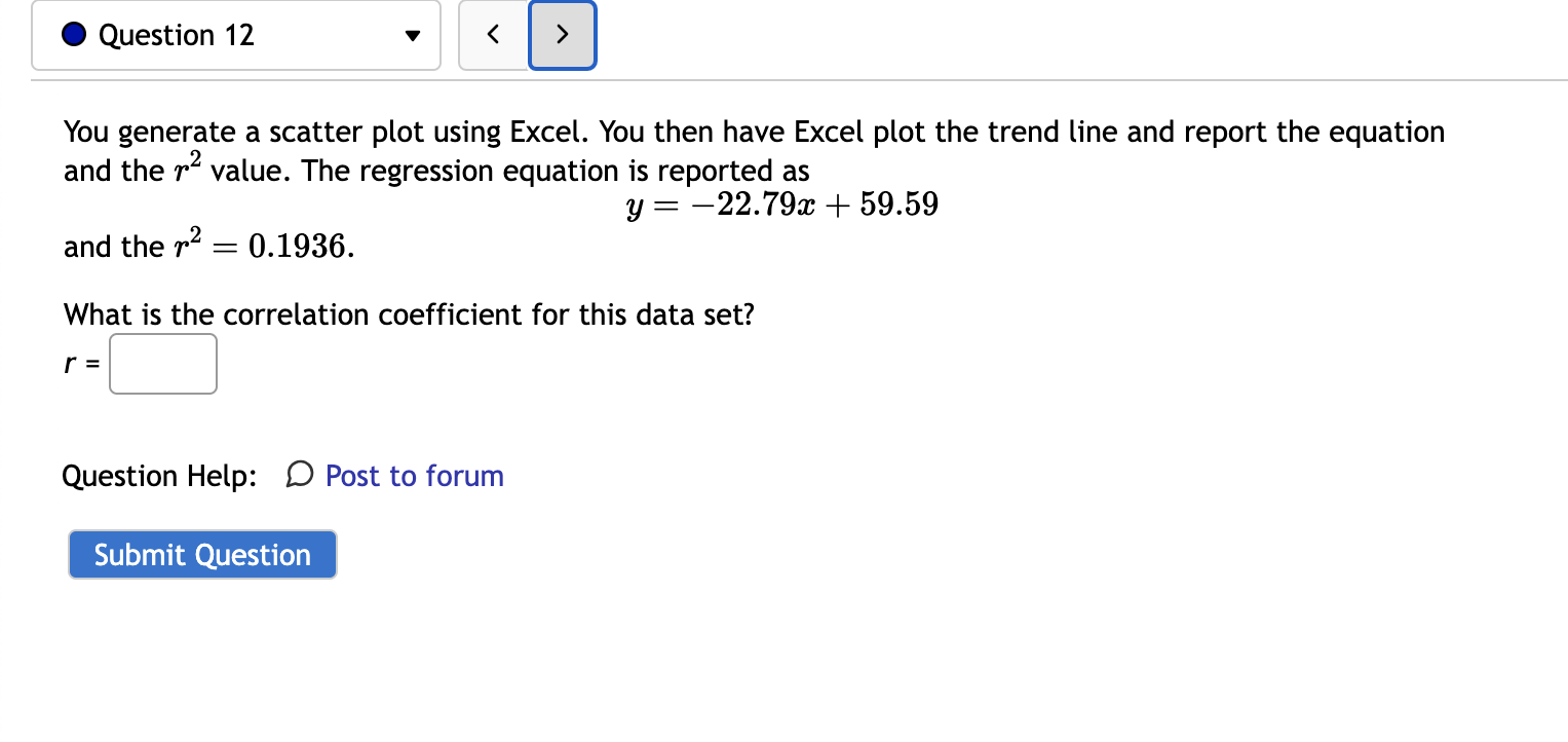 Solved You generate a scatter plot using Excel. You then | Chegg.com
