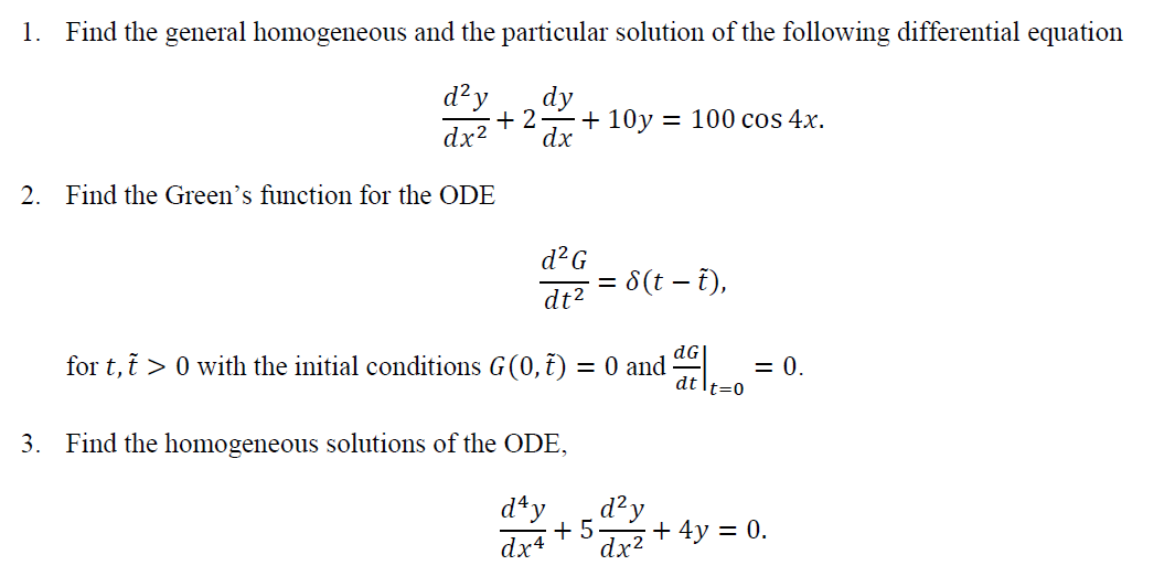 Solved Find the general homogeneous and the particular | Chegg.com