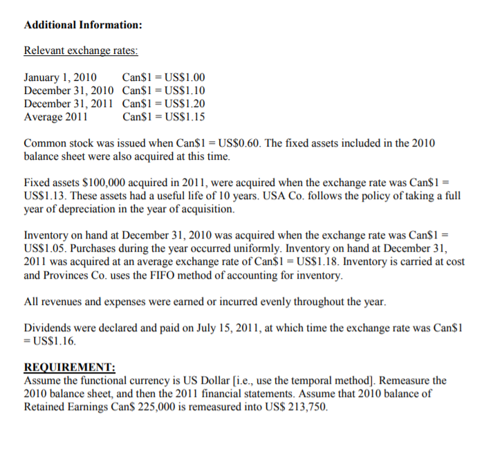 Q2. Temporal method (Remeasurement of foreign | Chegg.com