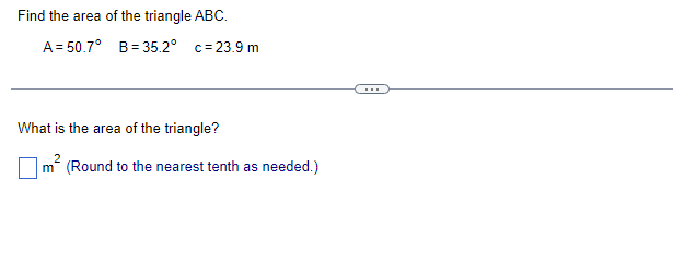 Solved Find The Area Of The Triangle Abc 