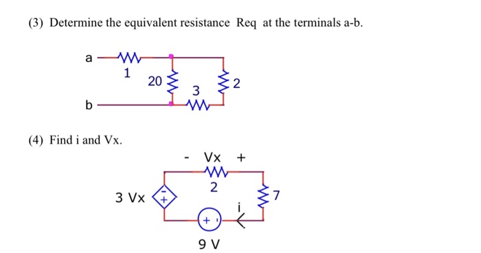 Solved (3) Determine the equivalent resistance Req at the | Chegg.com