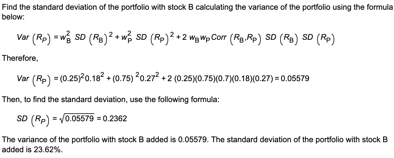 Solved You have a portfolio with a standard deviation of 21% | Chegg.com