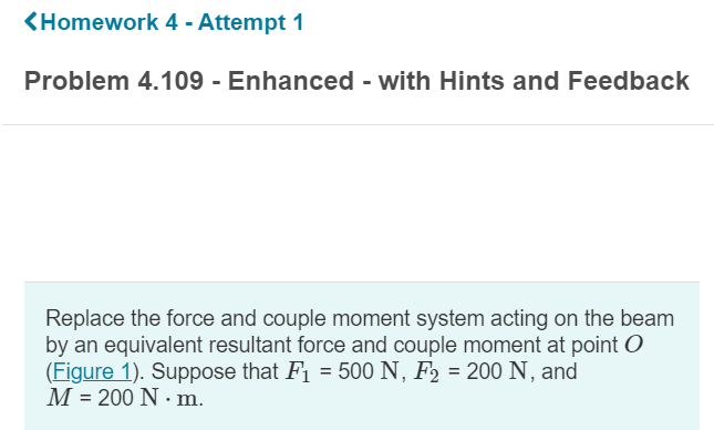 Solved Problem 4.109 - Enhanced - with Hints and Feedback | Chegg.com