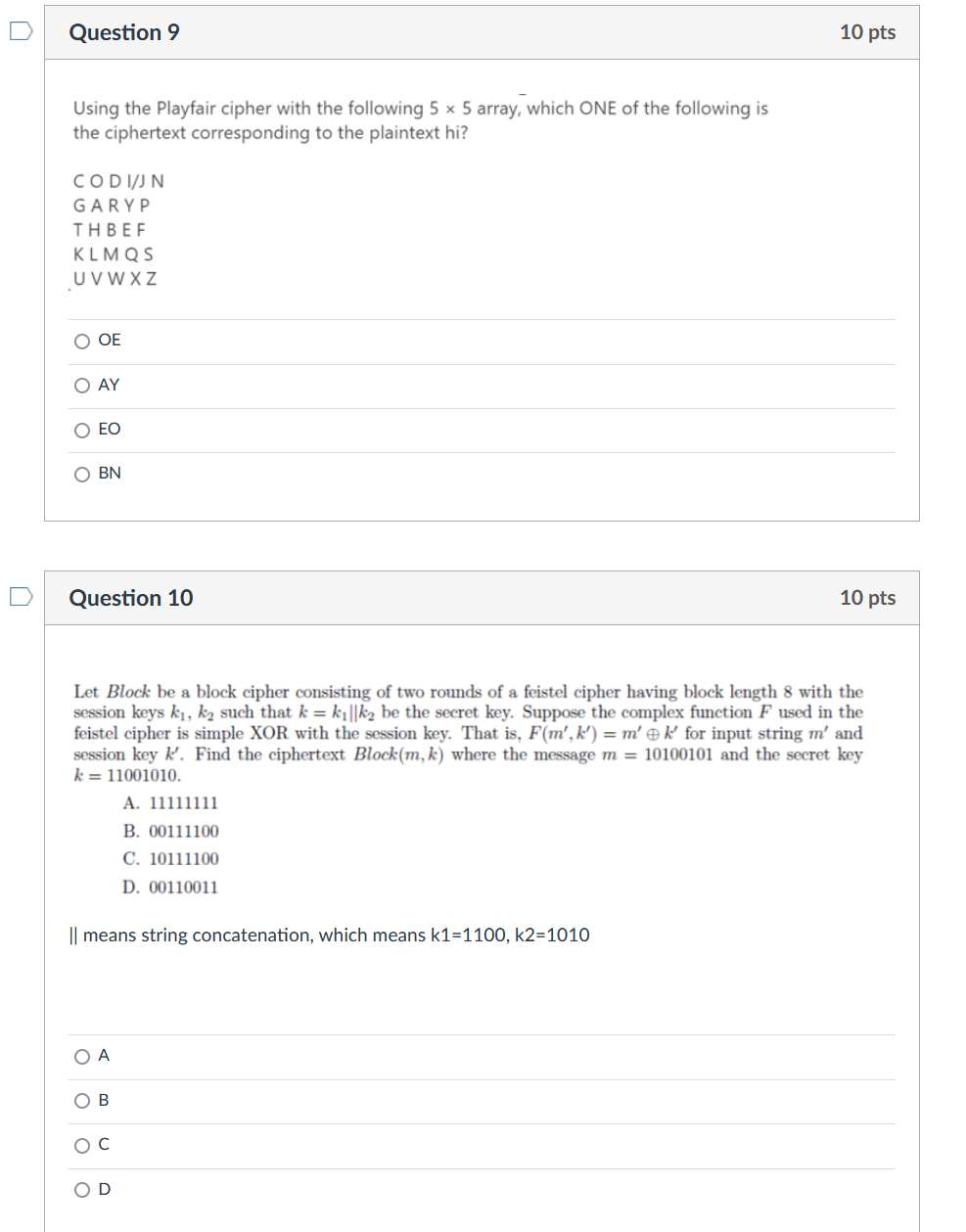 Solved Using the Playfair cipher with the following 5×5 | Chegg.com