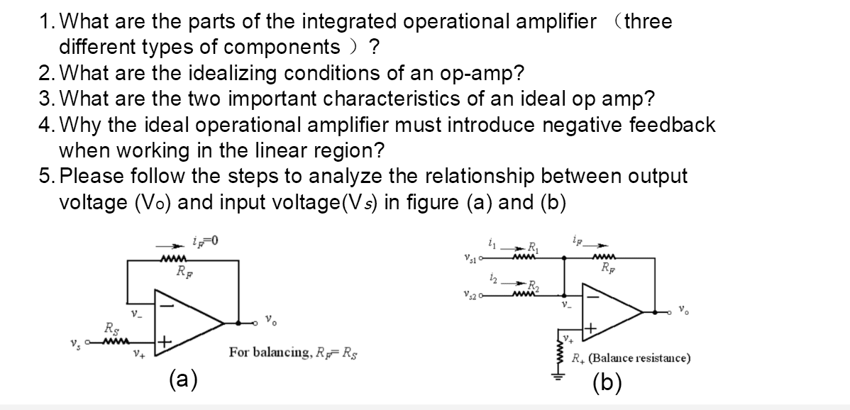 Solved 1. What are the parts of the integrated operational | Chegg.com