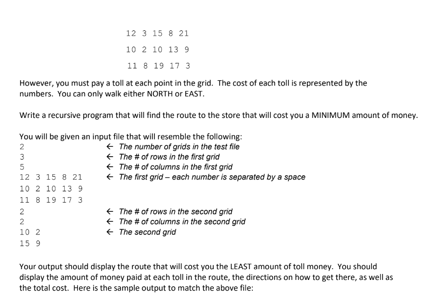 Solved To be completed in JAVA using recursion The start is | Chegg.com