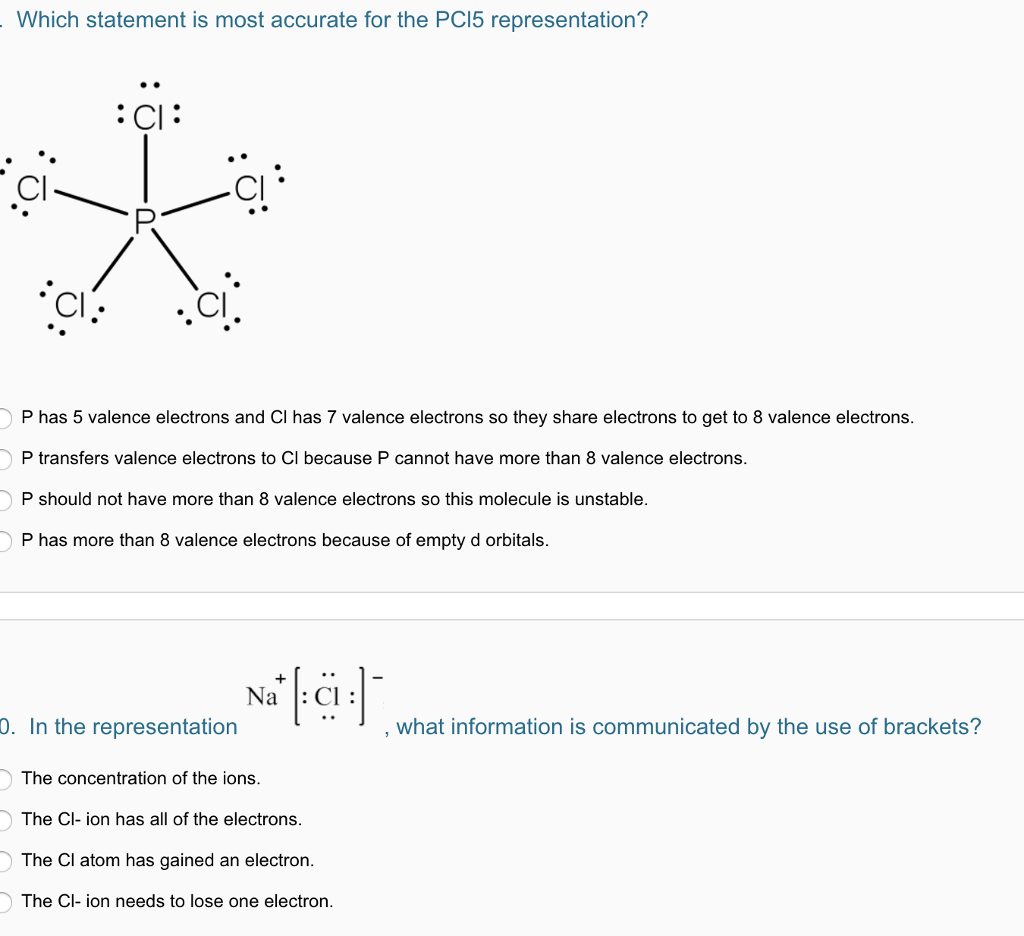 Solved Which statement is most accurate for the PC15 | Chegg.com