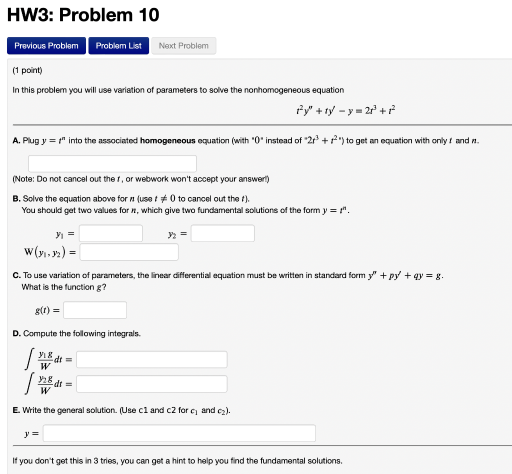 Solved HW3: Problem 10 Previous Problem Problem List Next | Chegg.com