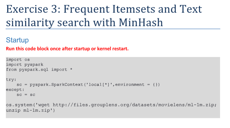 Solved Exercise 3: Frequent Itemsets and Text similarity | Chegg.com