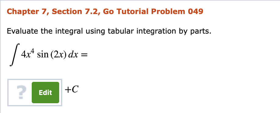 Solved Chapter 7, Section 7.2, Go Tutorial Problem 049 | Chegg.com