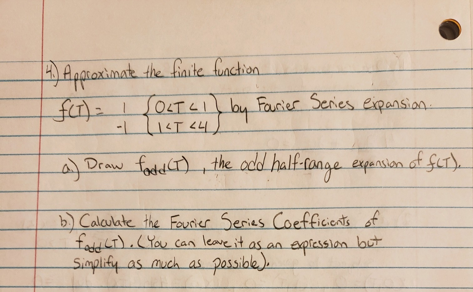 Solved 4) Approximate the finite function f(T) = I SOLTCI) | Chegg.com