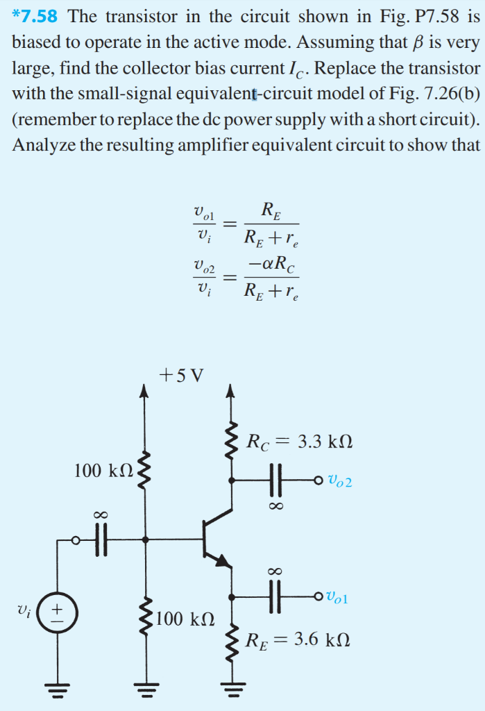 Solved Prove the two gains by using BOTH the hybrid-pi and | Chegg.com