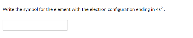 Write the symbol for the element with the electron | Chegg.com