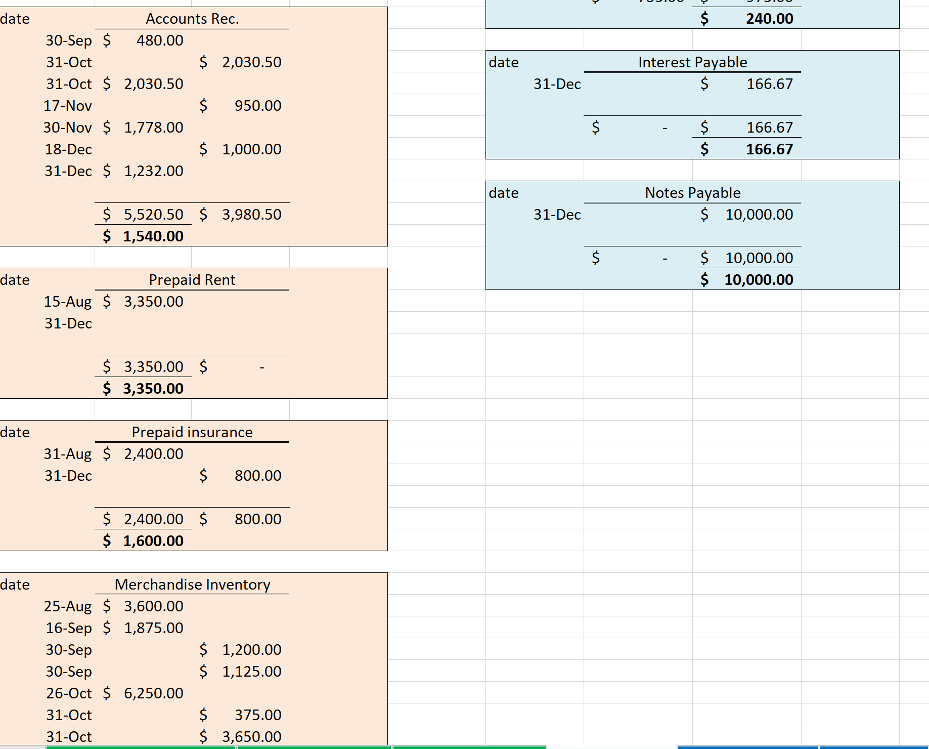 Solved 1. The following events occurred during the year. | Chegg.com