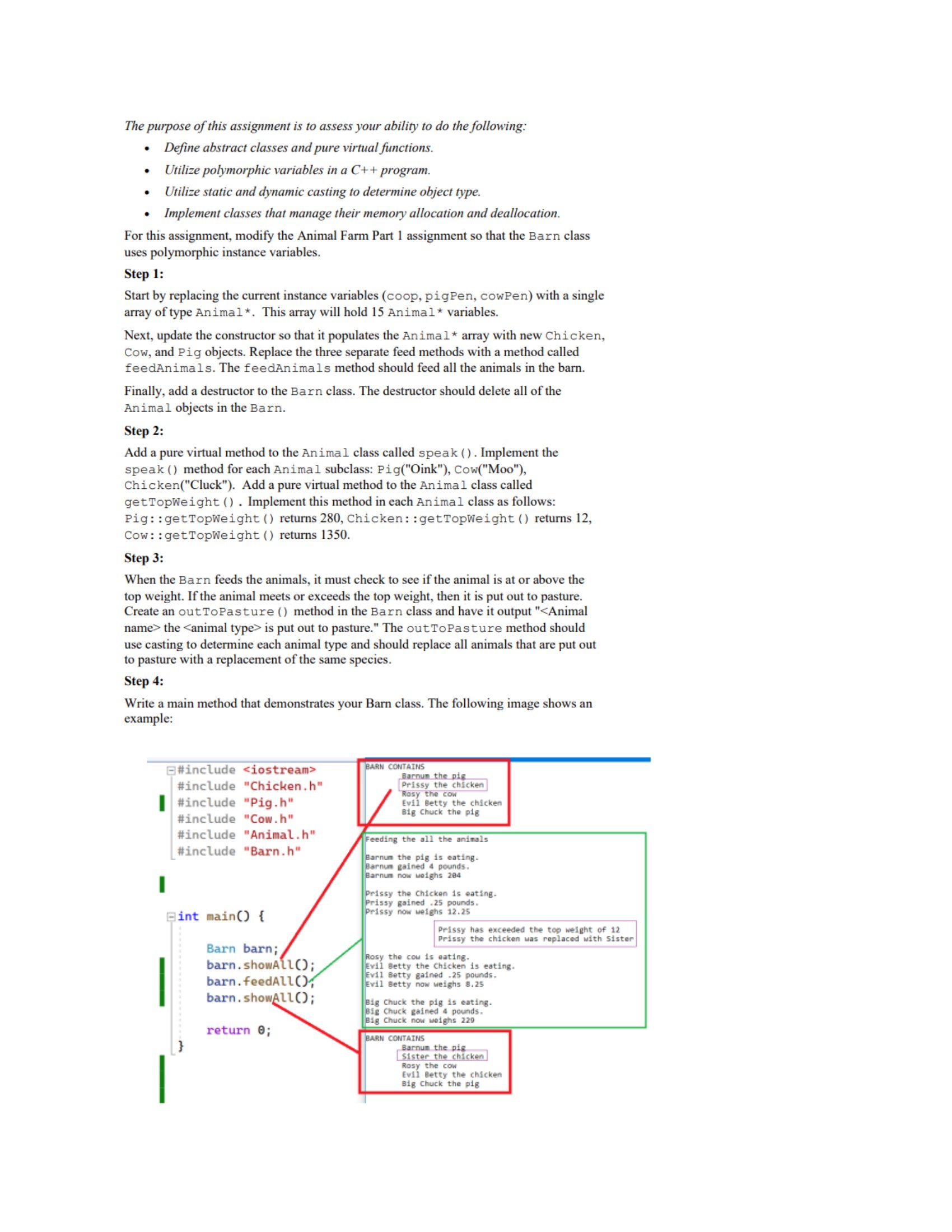 Solved Write Code in C++Here's my Pt. 1 | Chegg.com