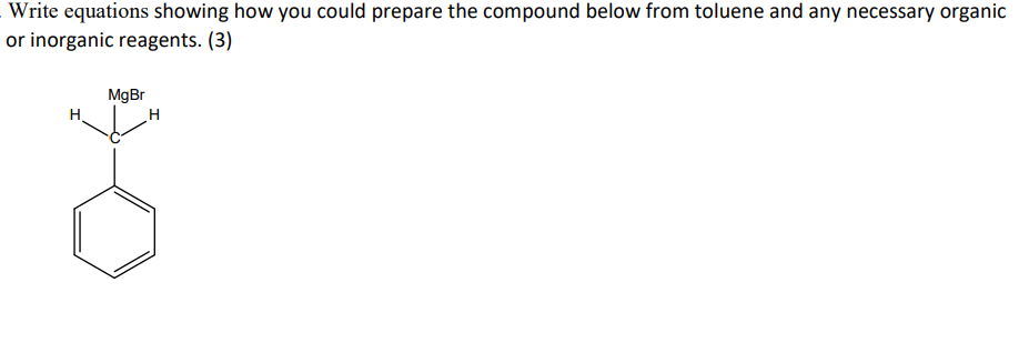 Solved Write equations showing how you could prepare the | Chegg.com