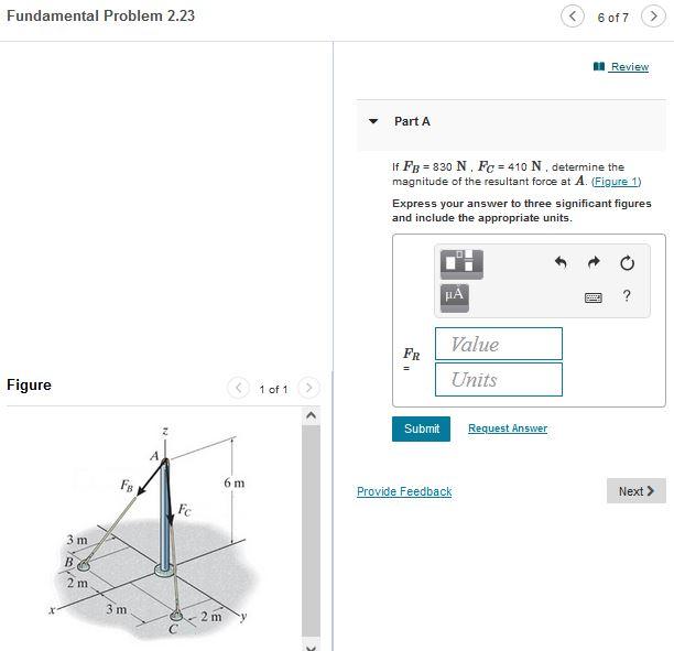 Solved Fundamental Problem 2.23 6 of 7 Review Part A If F3 = | Chegg.com