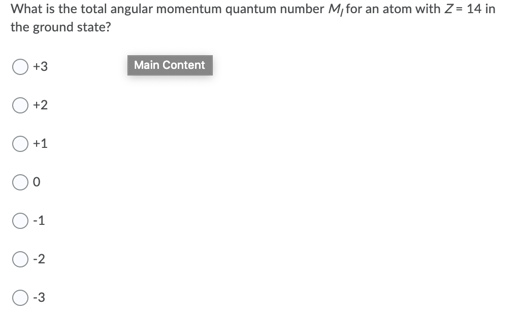 Solved What is the total angular momentum quantum number M | Chegg.com