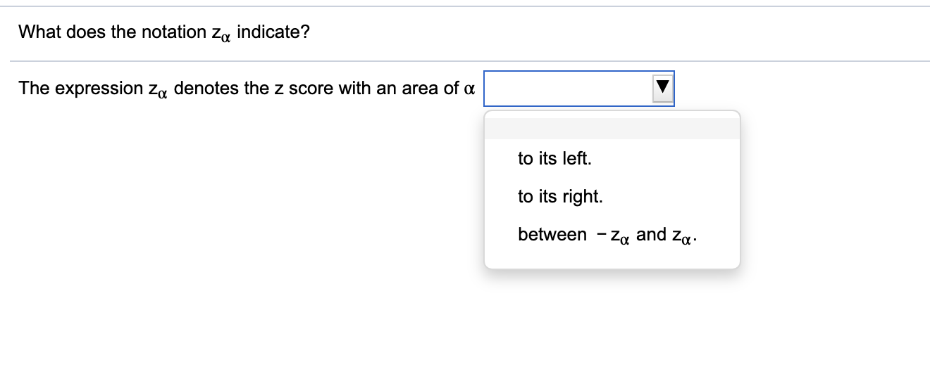 Solved What does the notation Za indicate? The expression Za | Chegg.com
