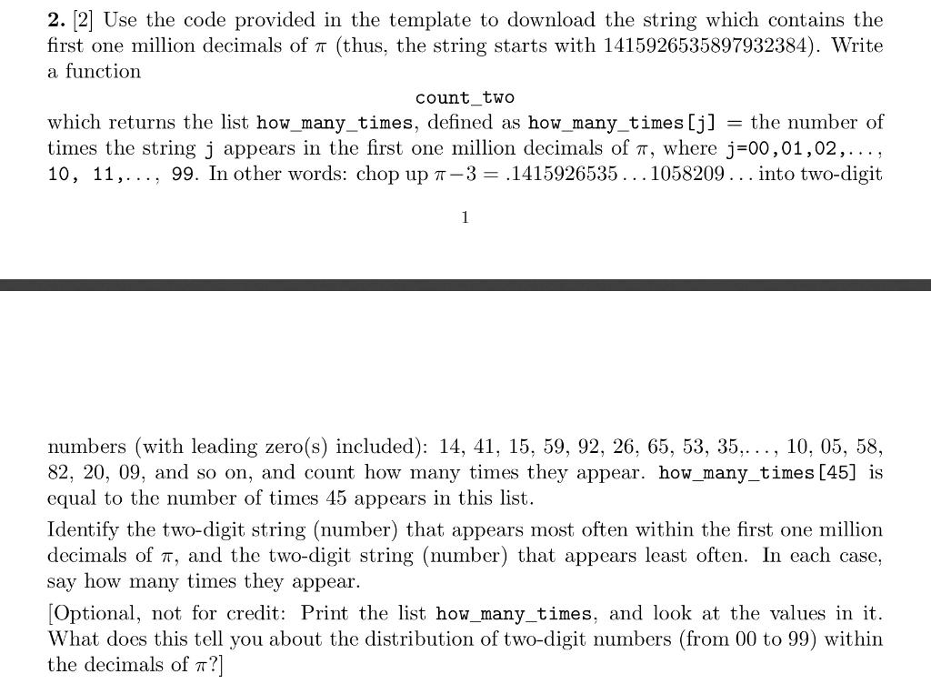 Solved 2. [2] Use the code provided in the template to | Chegg.com