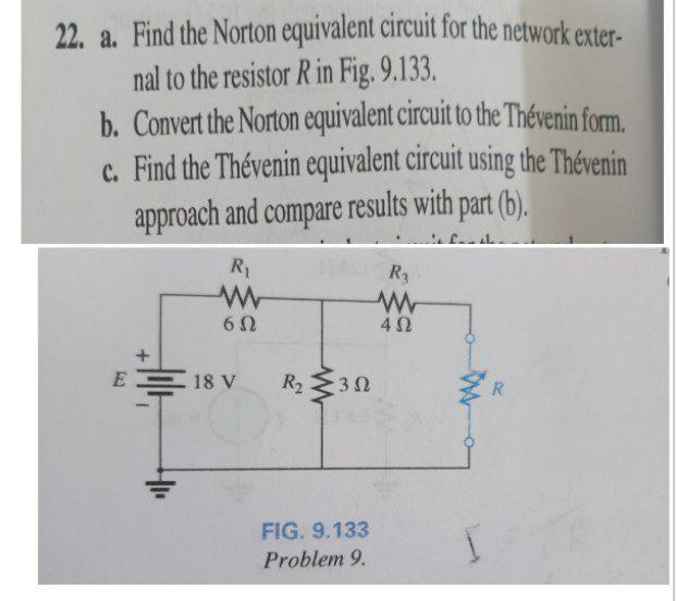 Solved 22. a. Find the Norton equivalent circuit for the | Chegg.com