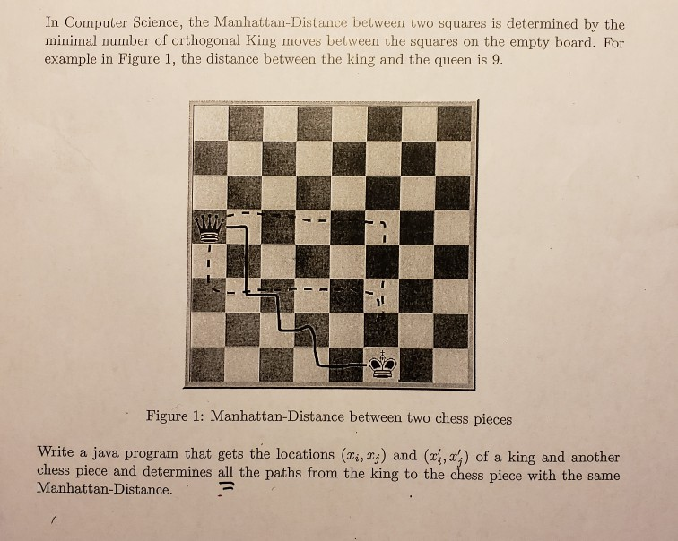 Solved In Computer Science, the Manhattan-Distance between | Chegg.com