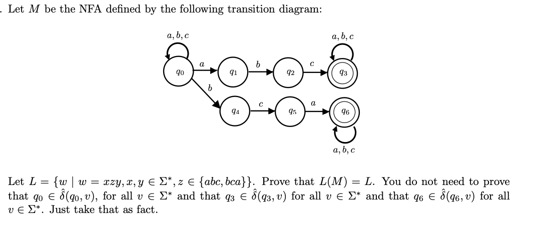 Solved Let M be the NFA defined by the following transition | Chegg.com