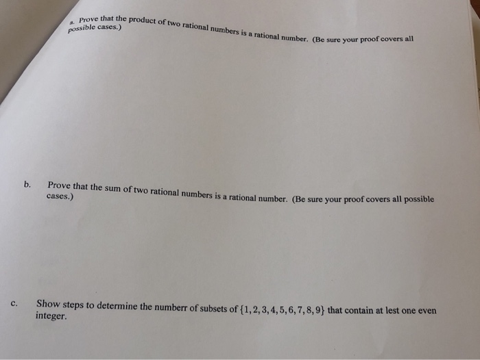 Solved of two rational numbersi ational nubere sure your | Chegg.com