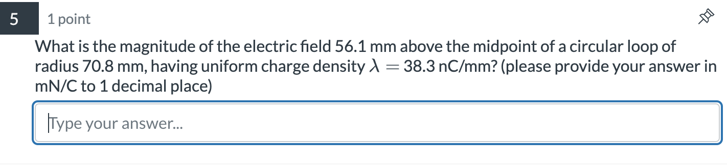 Solved 51 ﻿pointWhat is the magnitude of the electric field | Chegg.com
