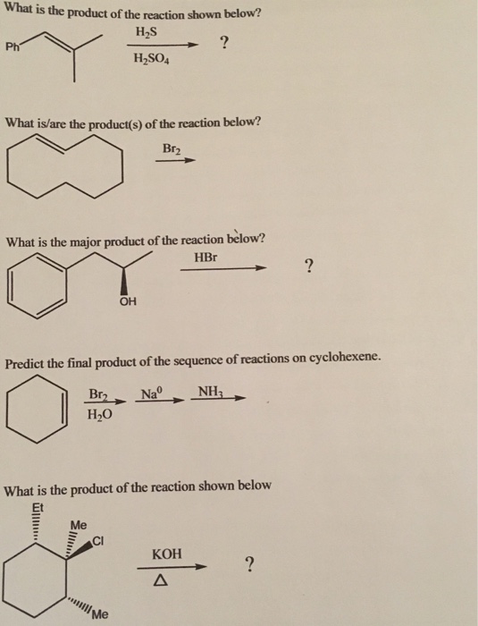 Solved What is the product of the reaction shown H2S Ph | Chegg.com