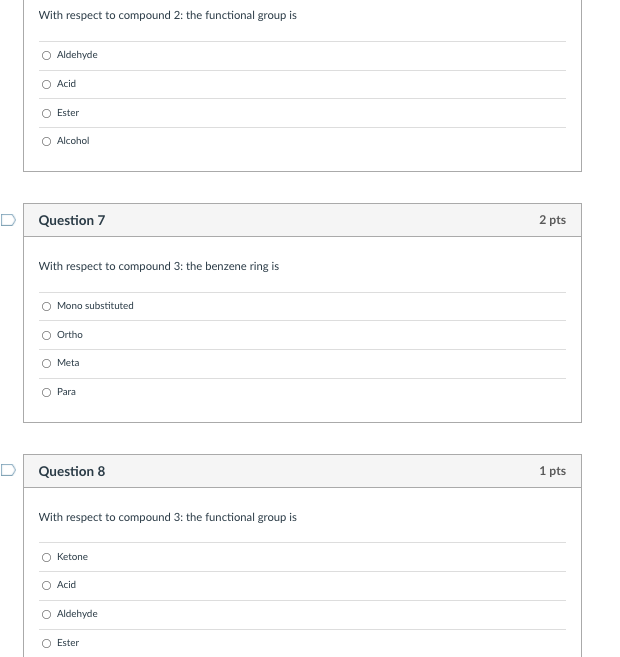 Solved Compound 2 JPFX FI Irina Compound 3 HE Ell 래 1H 21 21 | Chegg.com