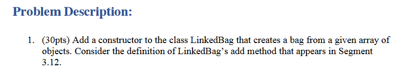 Problem Description 1 30pts Add A Constructor To 