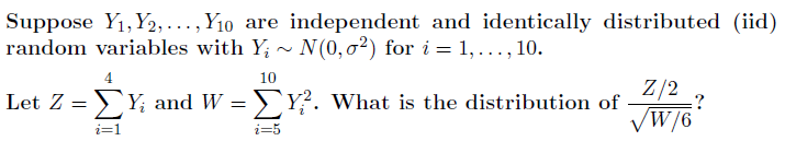 Solved Suppose Y1,Y2, ...,Y10 are independent and | Chegg.com