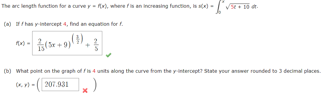 Solved The arc length function for a curve y=f(x), where f | Chegg.com