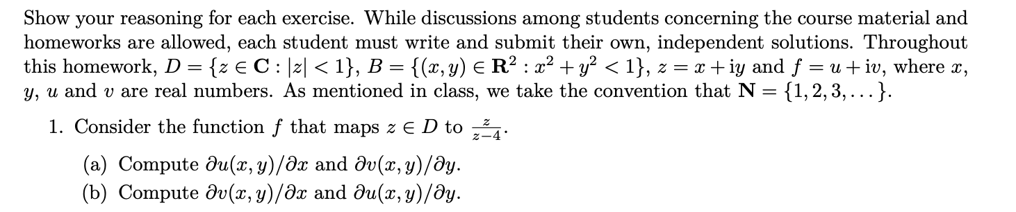 Solved Show your reasoning for each exercise. While | Chegg.com