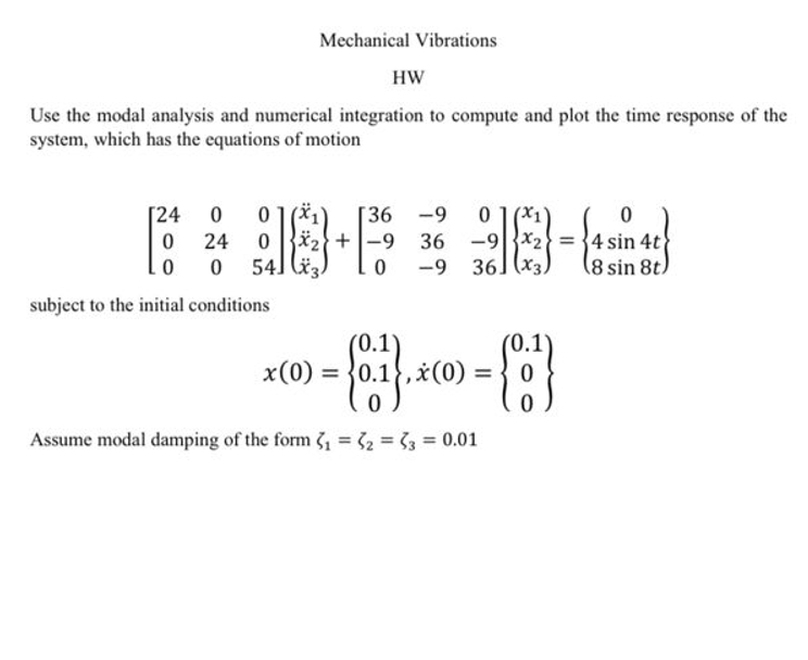 Solved solve the question using matlab, I need the code | Chegg.com