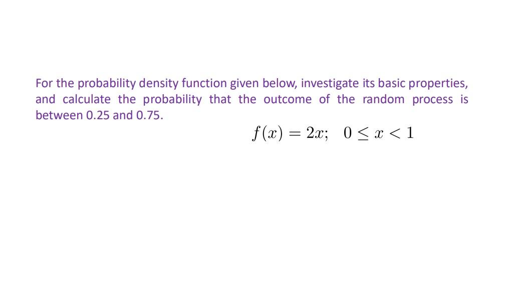 Solved For the probability density function given below, | Chegg.com