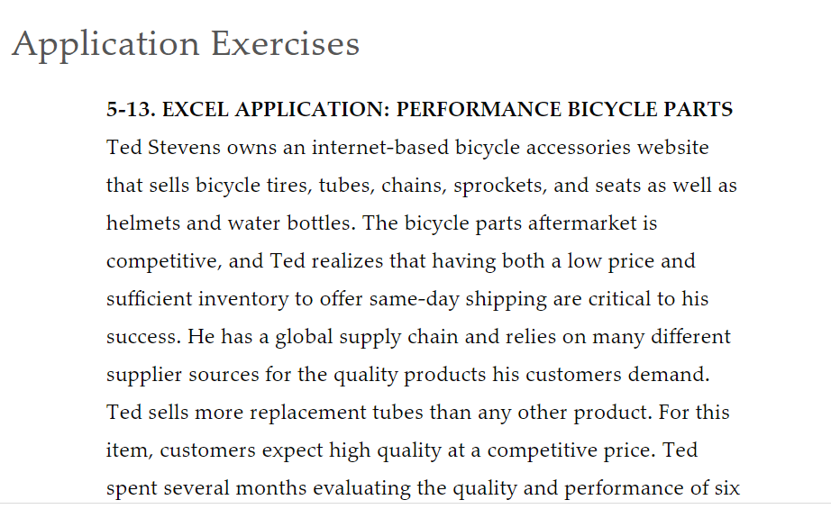 Solved Give me an example of Application Exercises5-13. | Chegg.com