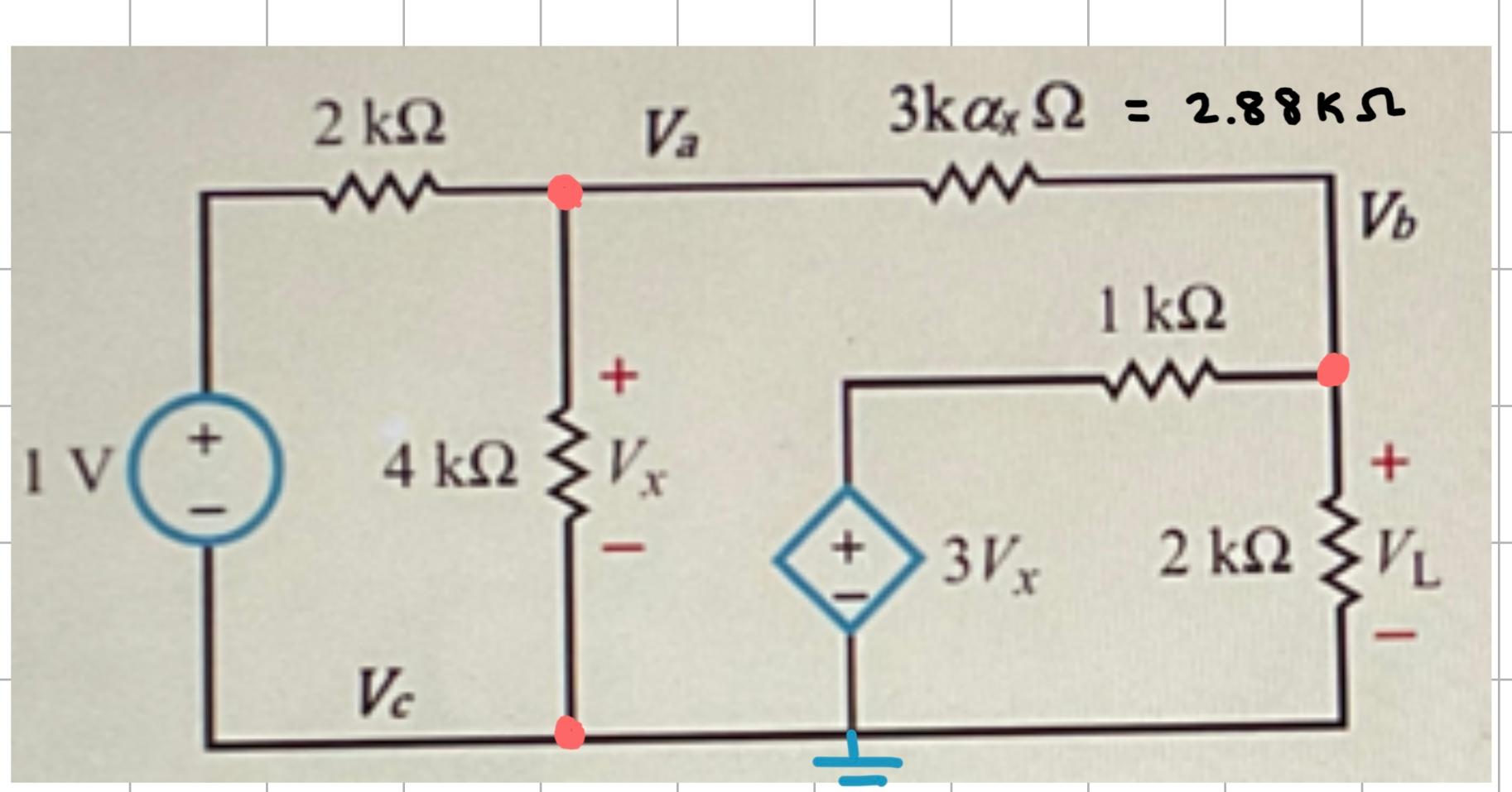 Solved Solve for Va, Vb, and Vc using the general nodal | Chegg.com